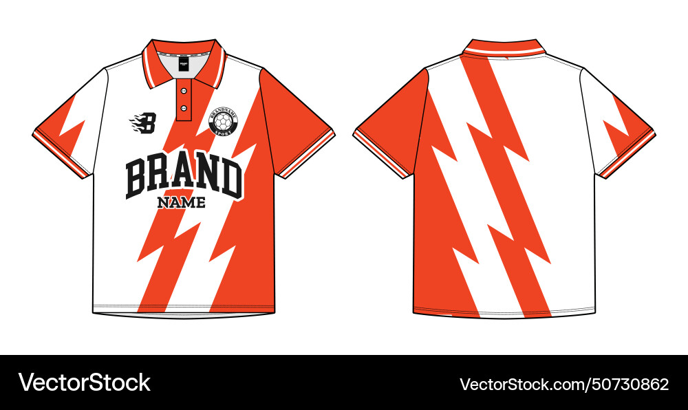 Vintage jersey collar shirt retro style Royalty Free Vector