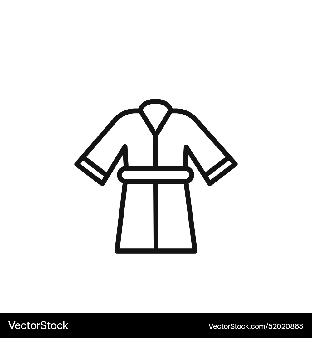 Bathrobe icon outline collection in black Vector Image