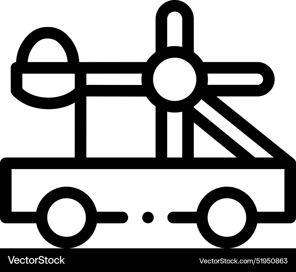 Catapult icon thin linear style design isolated Vector Image