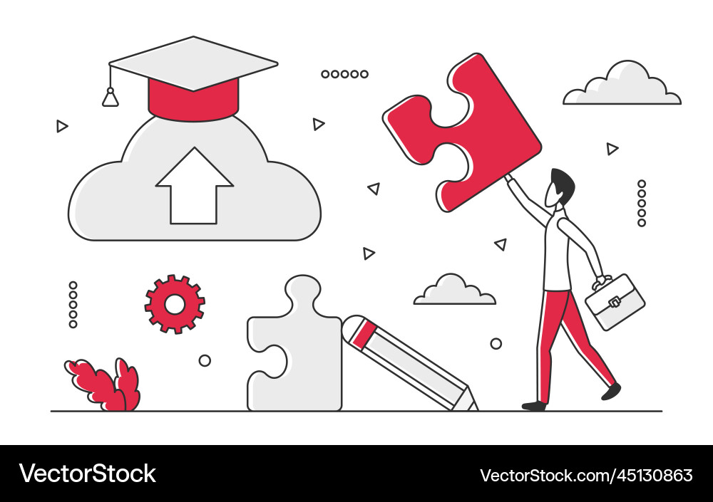 Education skill learning Royalty Free Vector Image