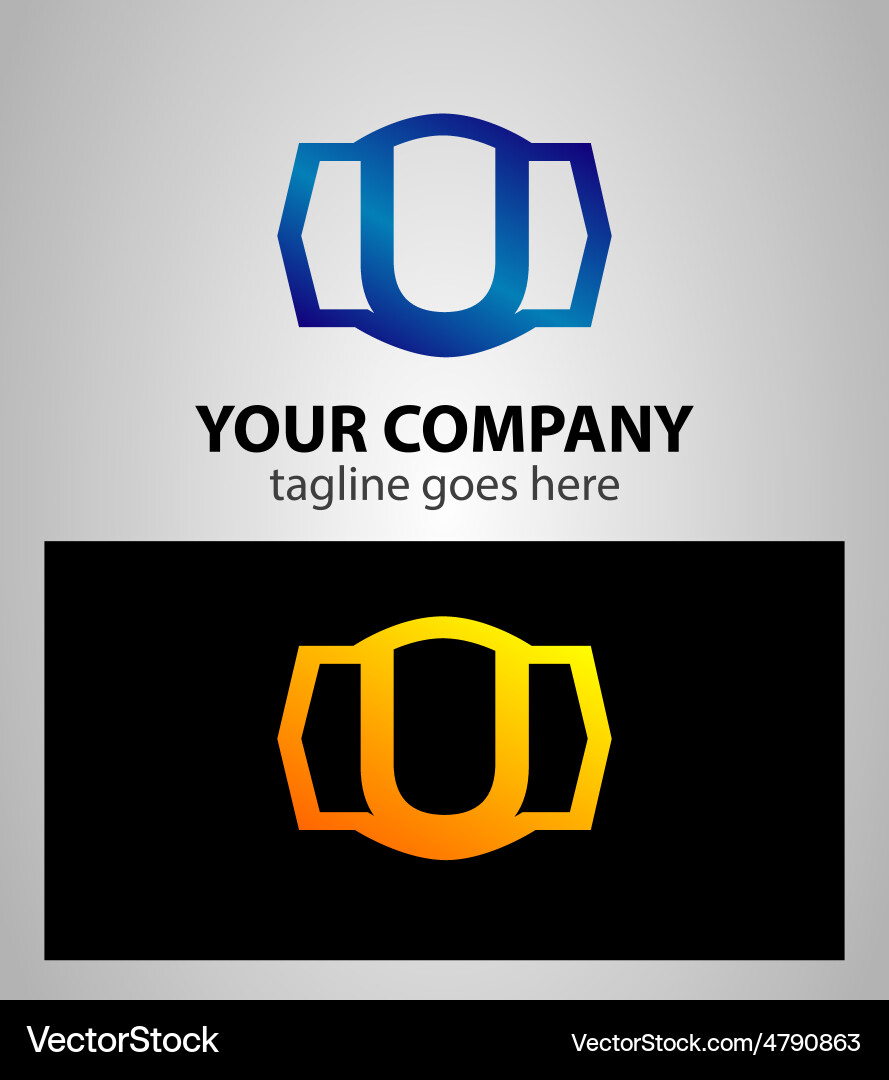 Letter u logo icon design template elements Vector Image