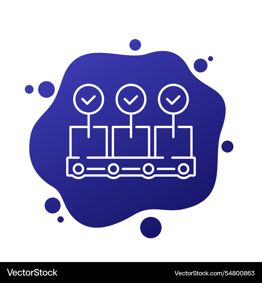 Quality control of production icon line Royalty Free Vector
