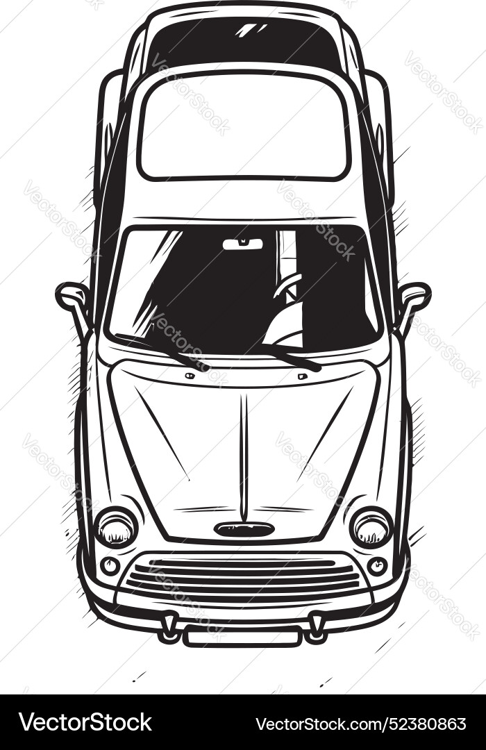 Rooftop rover car top view icon art skyward Vector Image