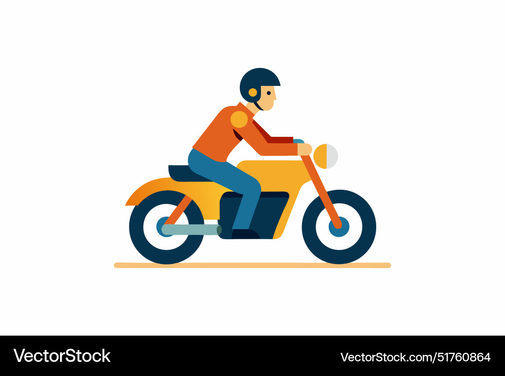 A man riding motorcycle image art Royalty Free Vector Image