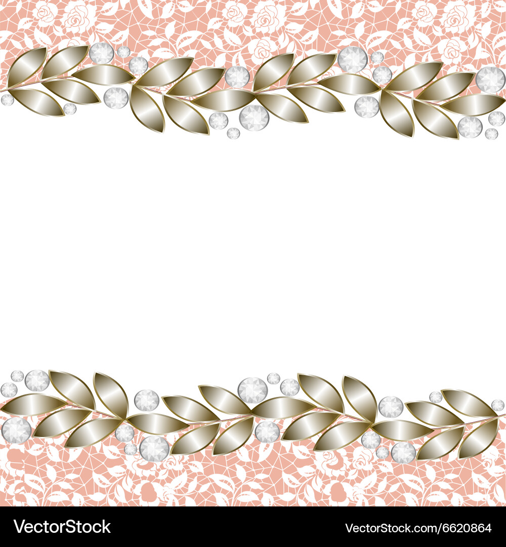 Elegant jewelry border Royalty Free Vector Image