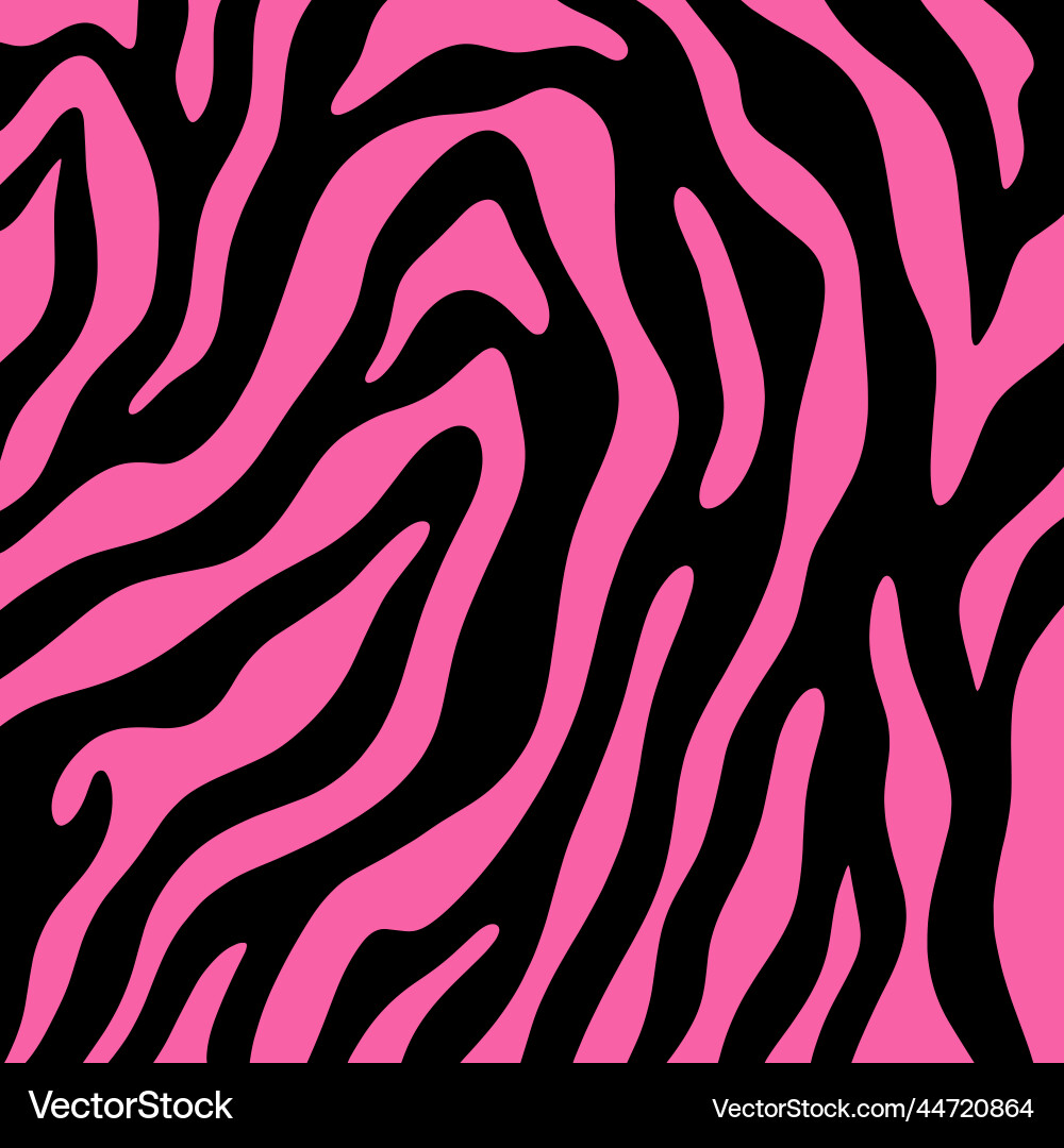 Groovy abstract zebra pink stripes 1960s Vector Image