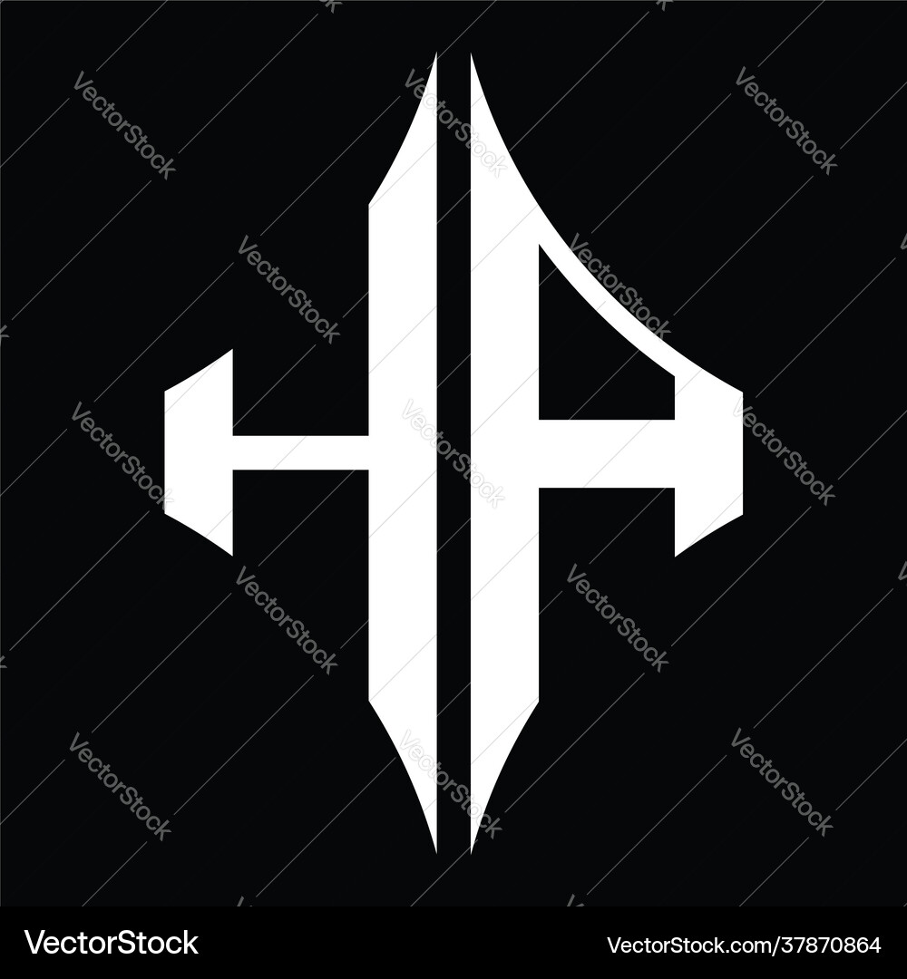 Ha logo monogram with diamond shape design Vector Image