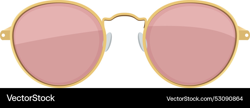 Pink glasses icon cute round vision optic Vector Image