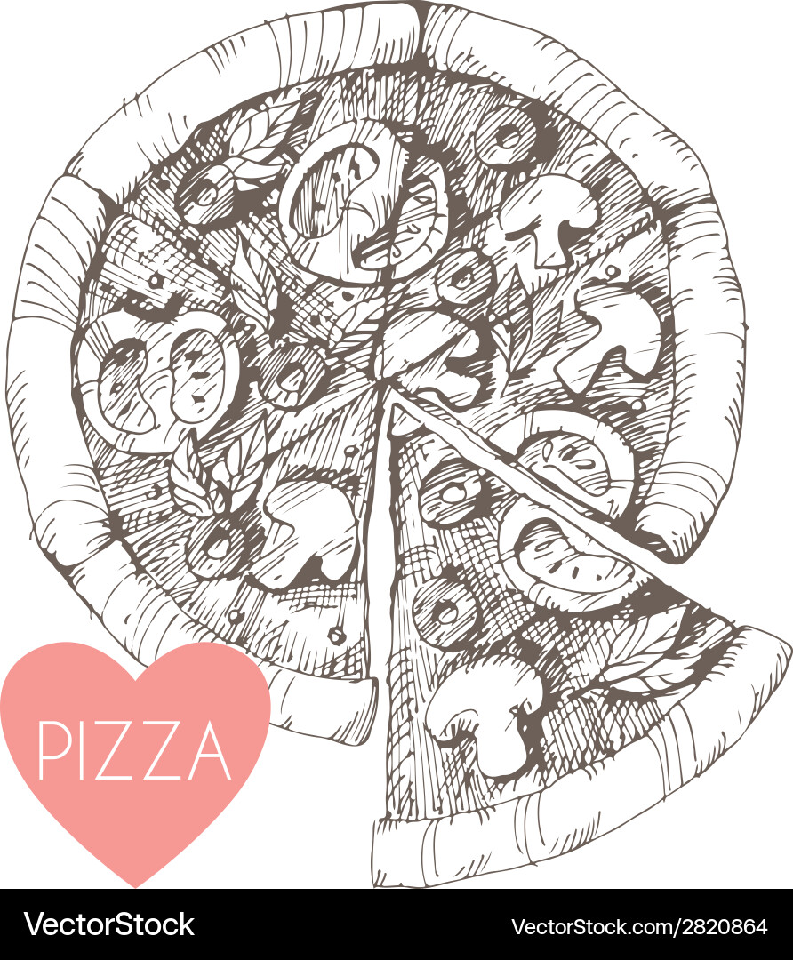 Pizza Royalty Free Vector Image - VectorStock