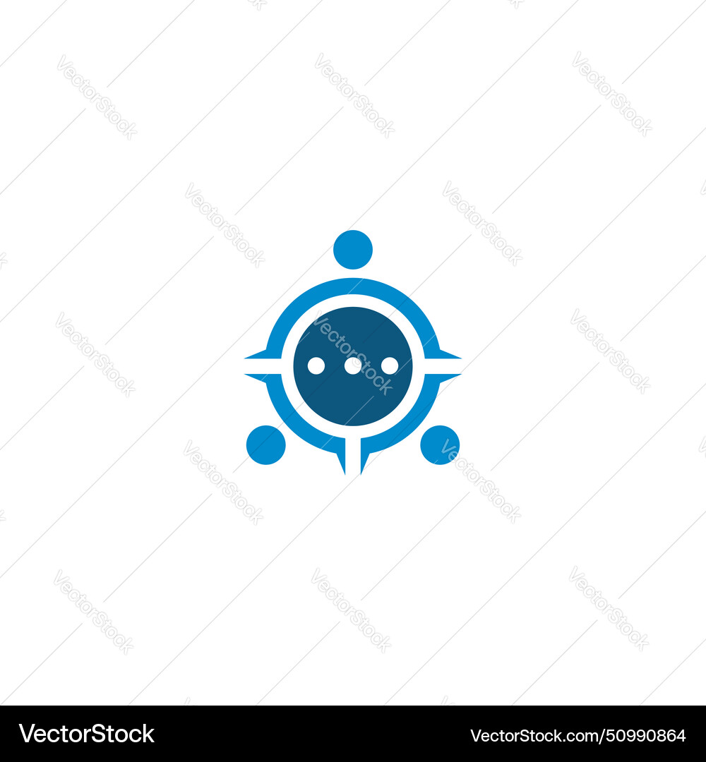 Round technology logo Royalty Free Vector Image