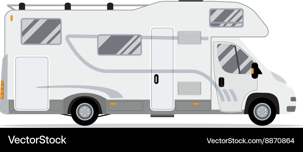 Rv mobile home truck Royalty Free Vector Image