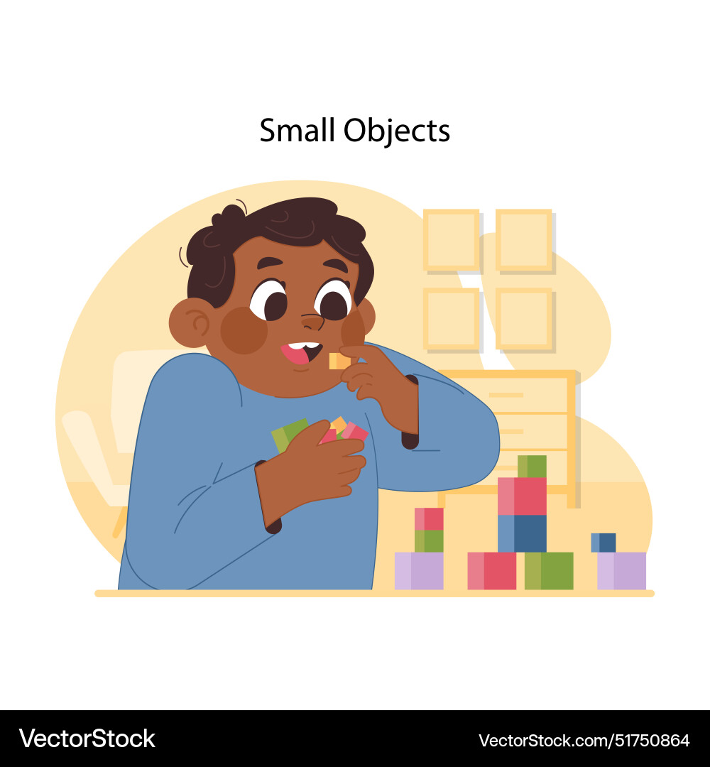 Small objects dangers flat Royalty Free Vector Image