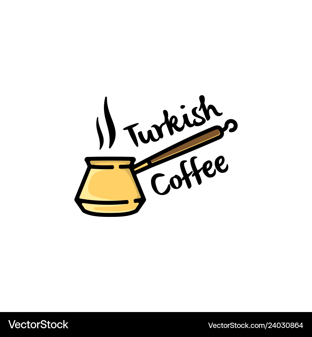 Türkisches Kaffee-Logo Lizenzfreies Vektorbild