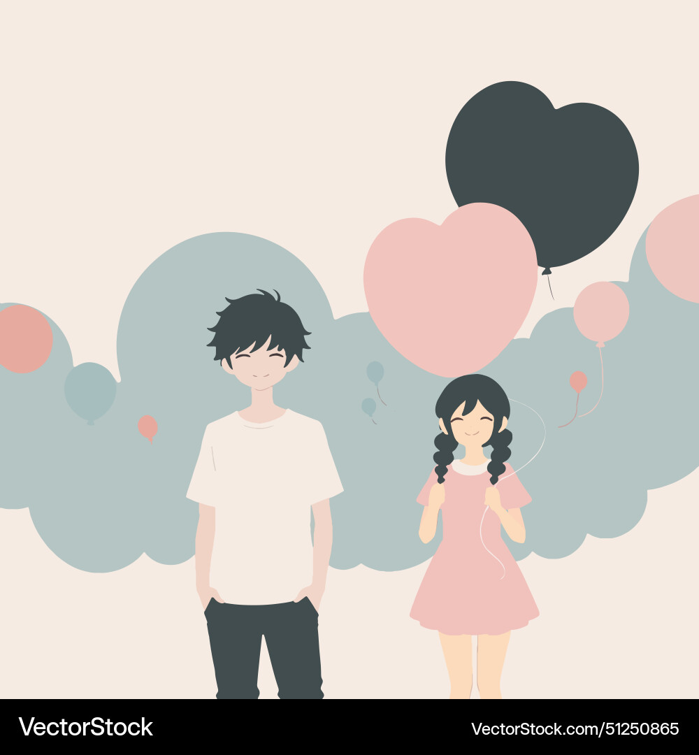 Boy and girl Royalty Free Vector Image - VectorStock