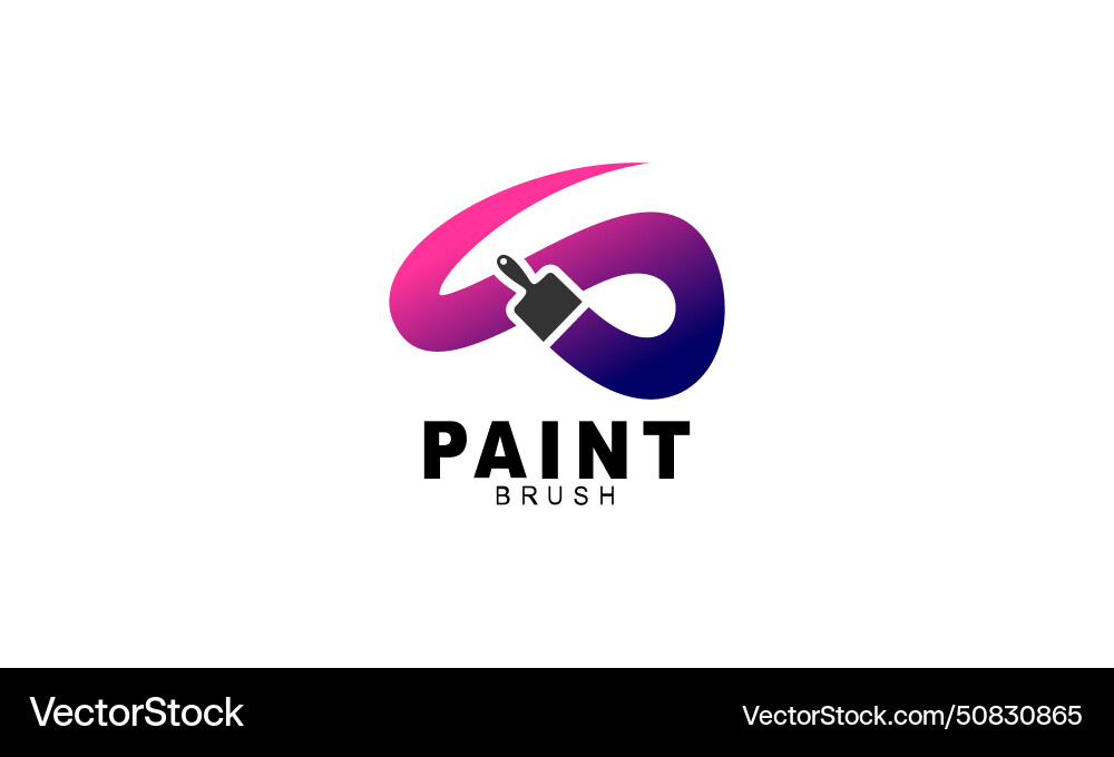 Brush and paint with full color minimalist Vector Image