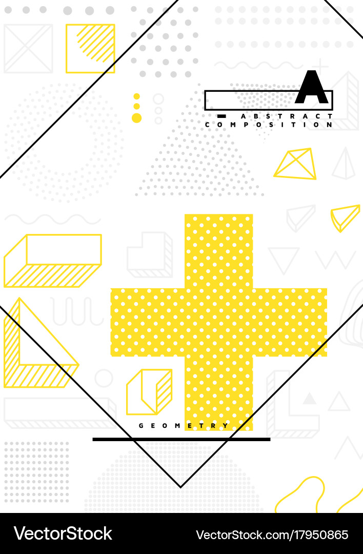 Colorful trend geometric pattern Royalty Free Vector Image