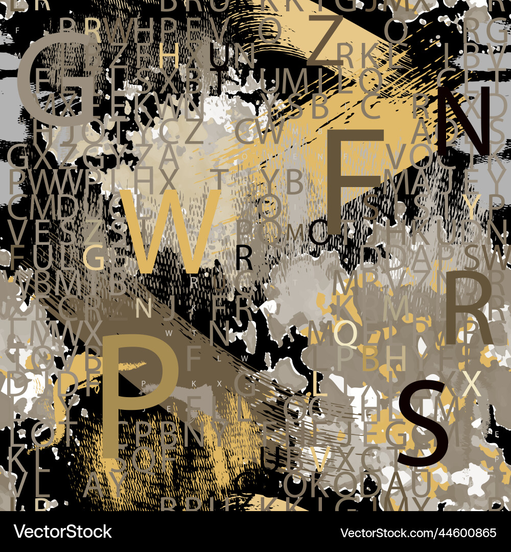 Creative letters seamless pattern english Vector Image