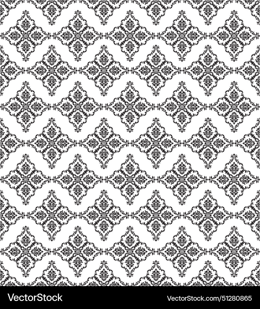 Damask seamless pattern background Royalty Free Vector Image