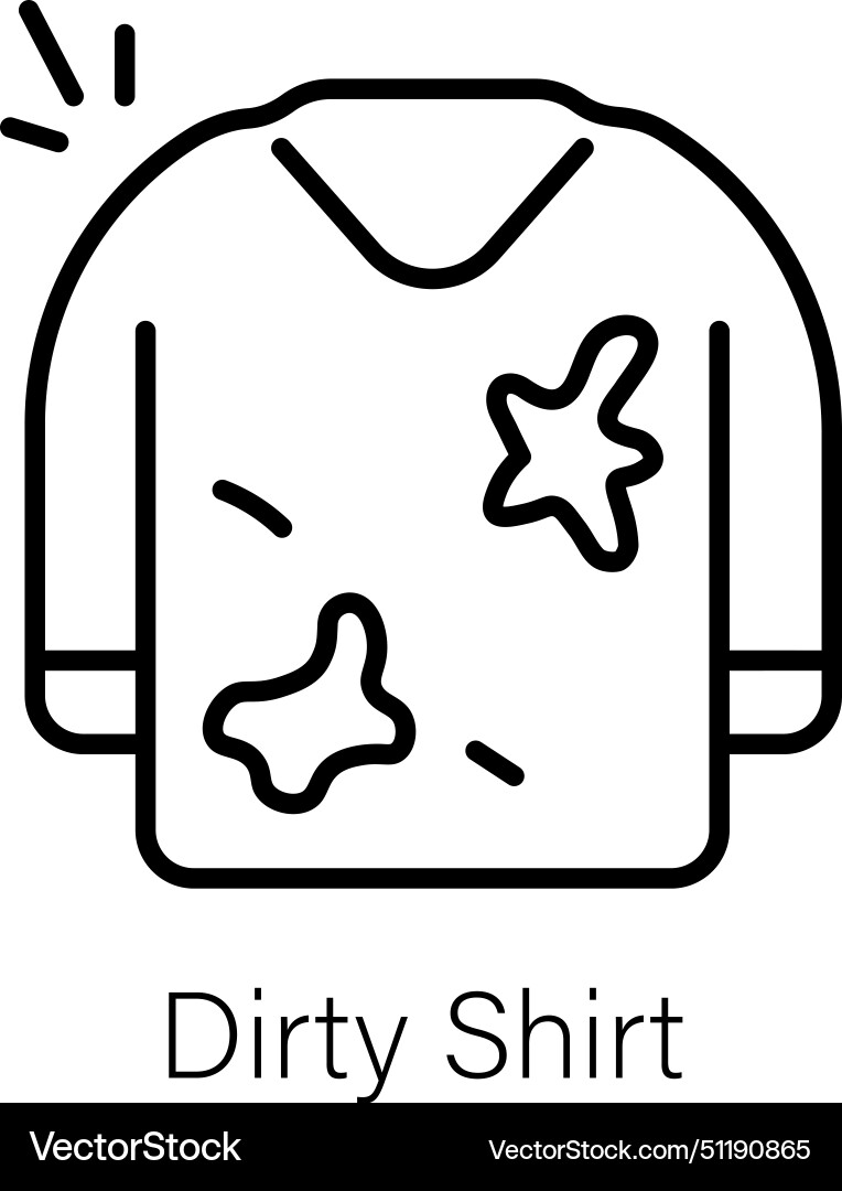 Dirty shirt Royalty Free Vector Image - VectorStock