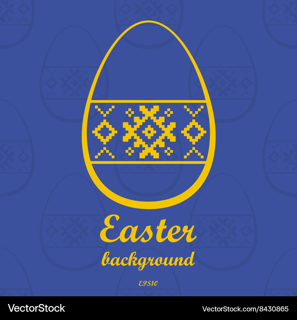 Easter background with text Royalty Free Vector Image