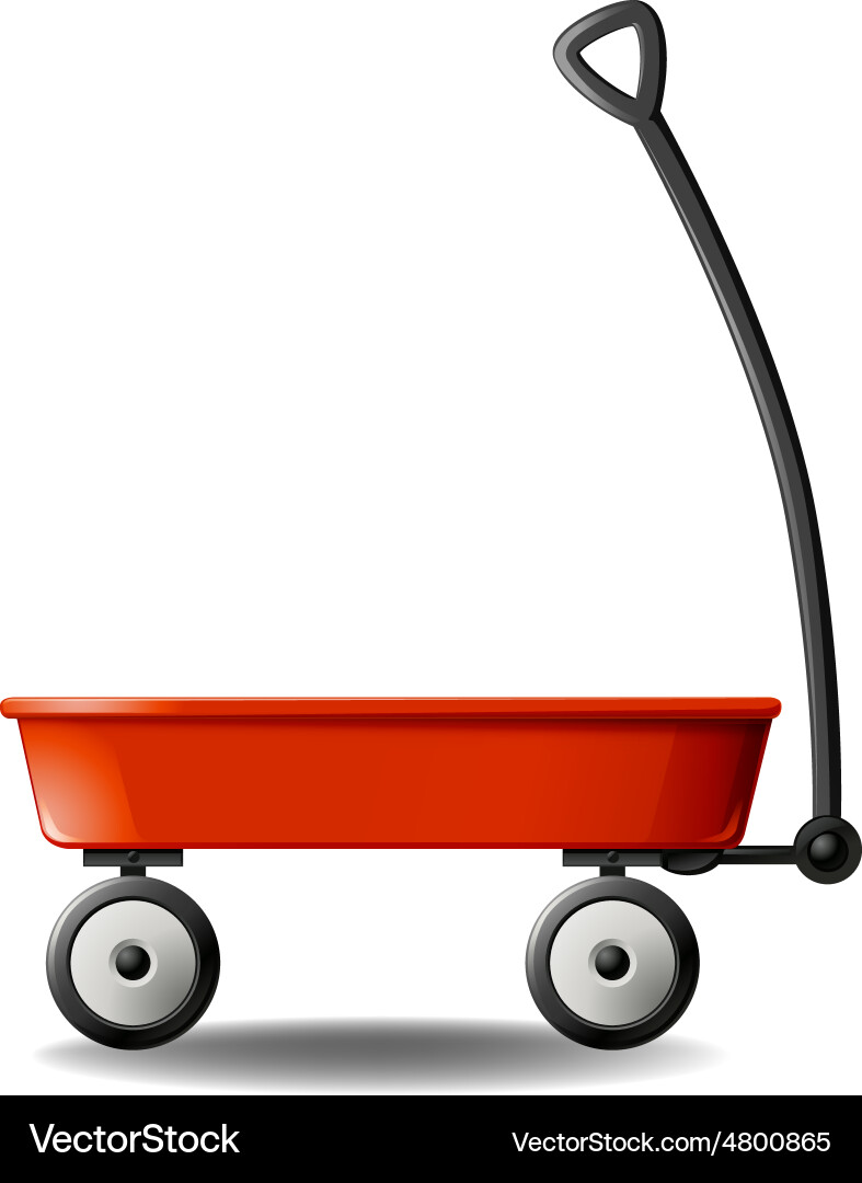 Red wagon Royalty Free Vector Image - VectorStock