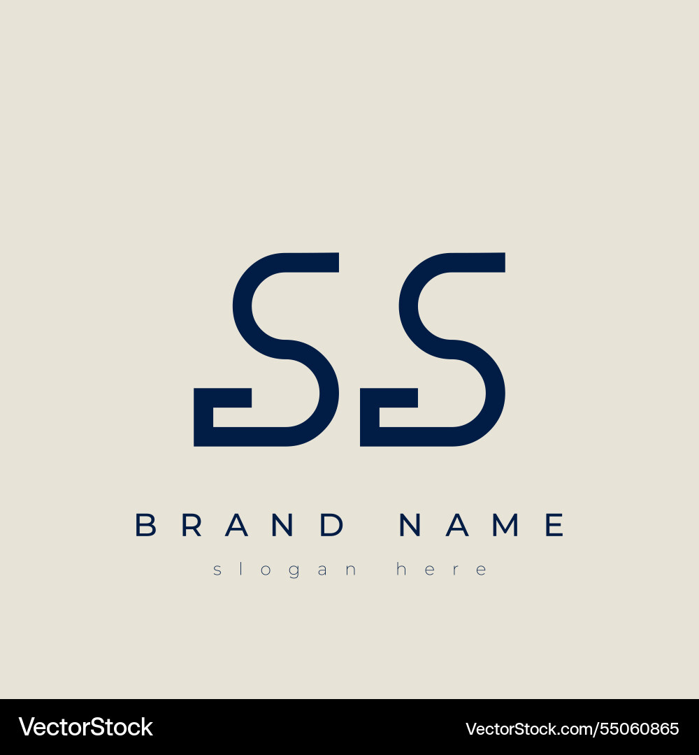 Ss alphabet letter icon logo Royalty Free Vector Image