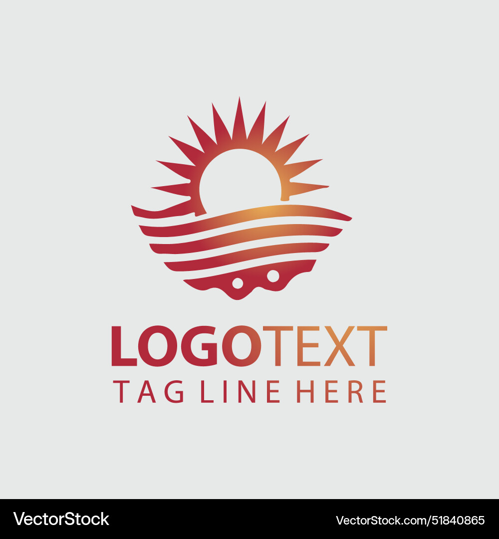 Sun logo Royalty Free Vector Image - VectorStock