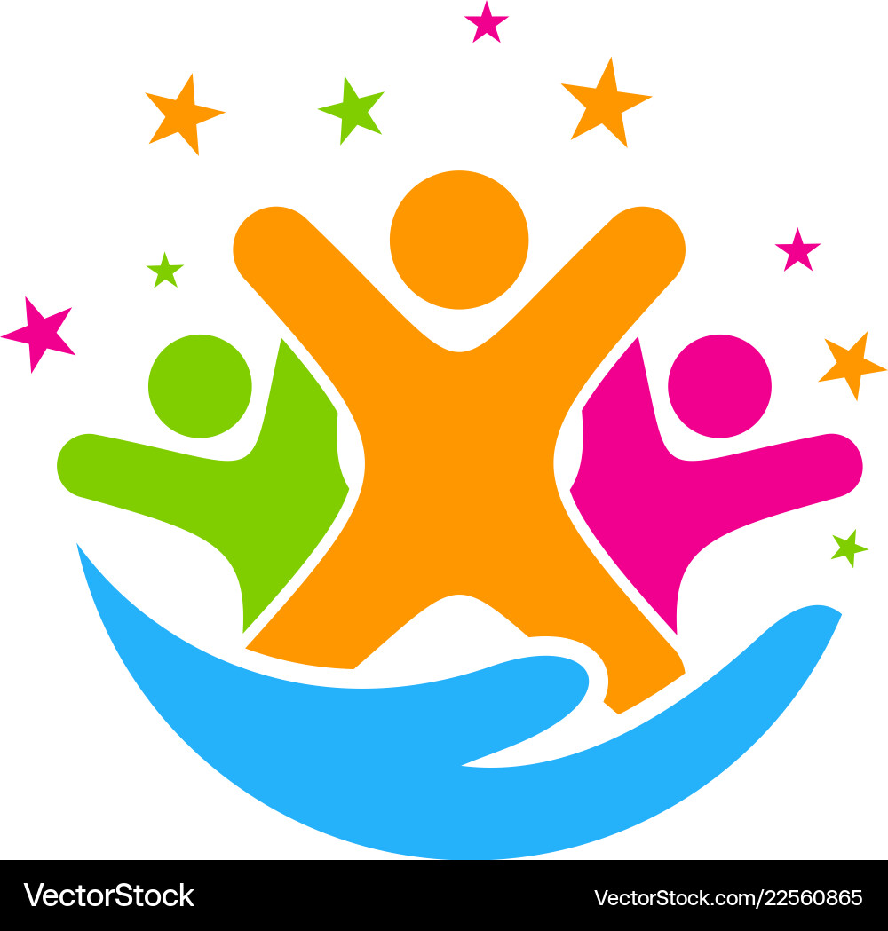 Team care logo icon design Royalty Free Vector Image