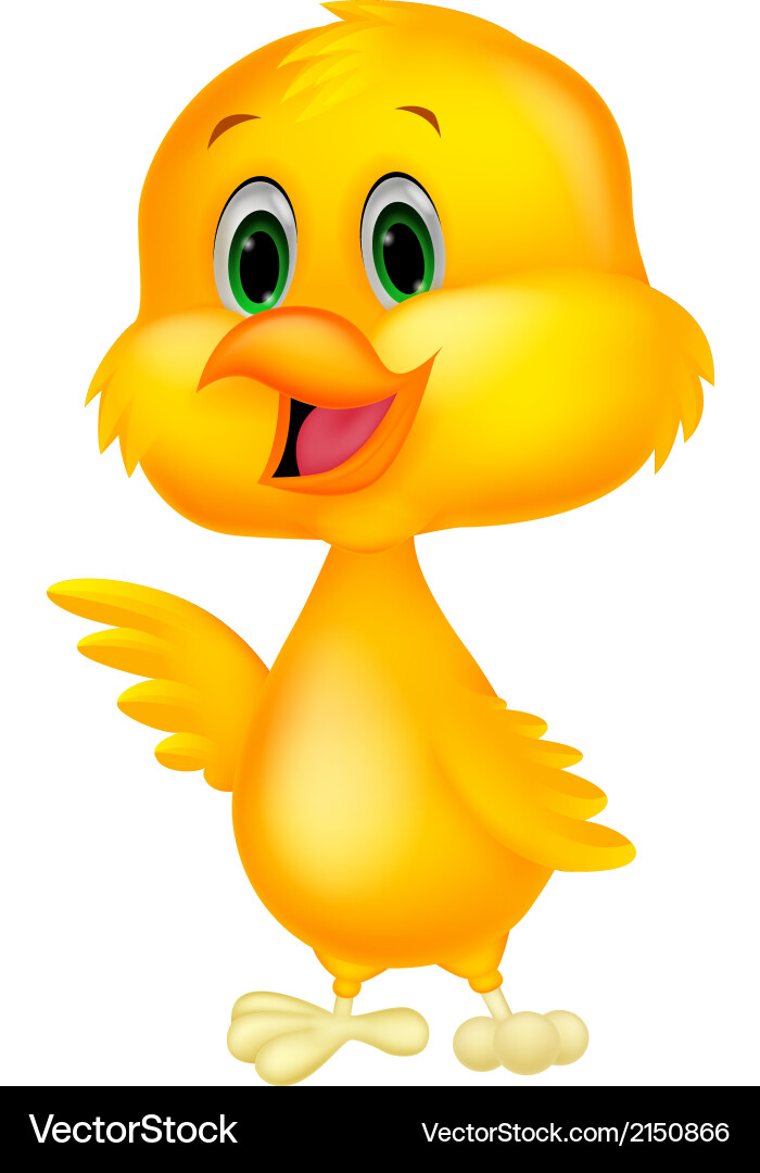 Adorable Baby Chicken Cartoon Royalty Free Vector Image