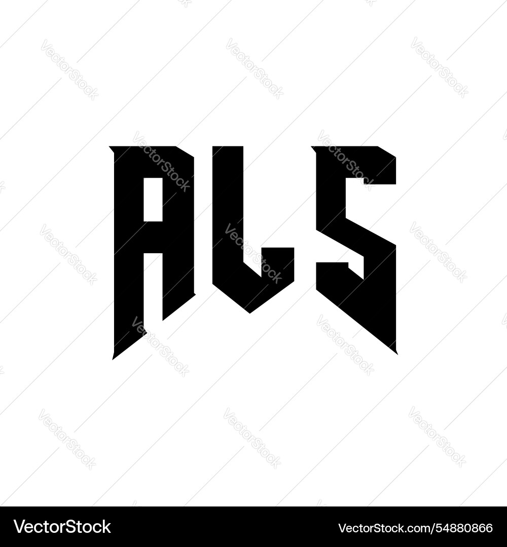 Als letter logo design for technology company Vector Image