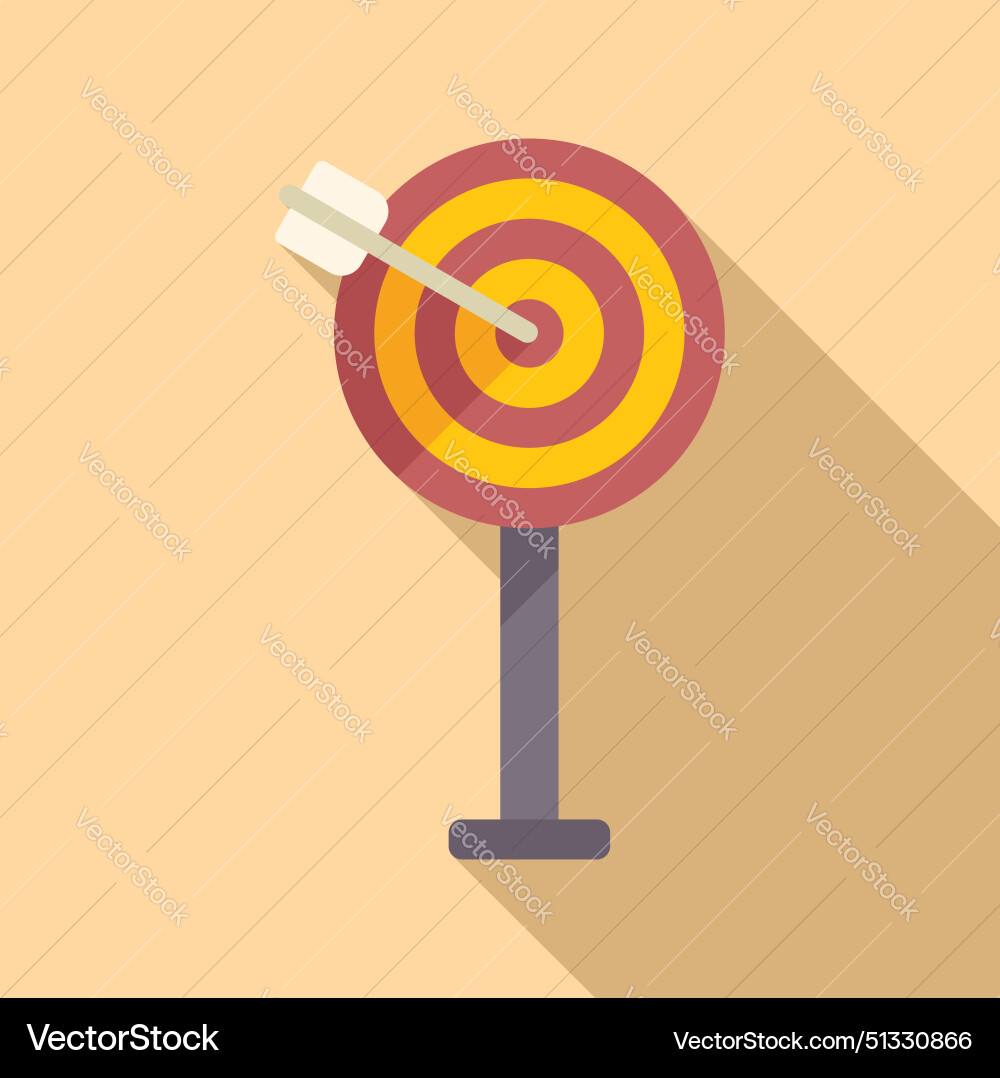 Bullseye on target with arrow Royalty Free Vector Image