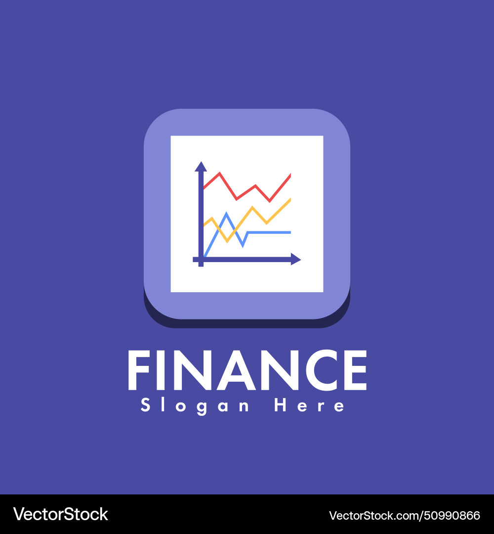 Chart finance logo Royalty Free Vector Image - VectorStock