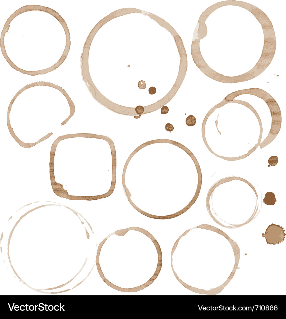 Coffee Stain Set Royalty Free Vector Image - VectorStock