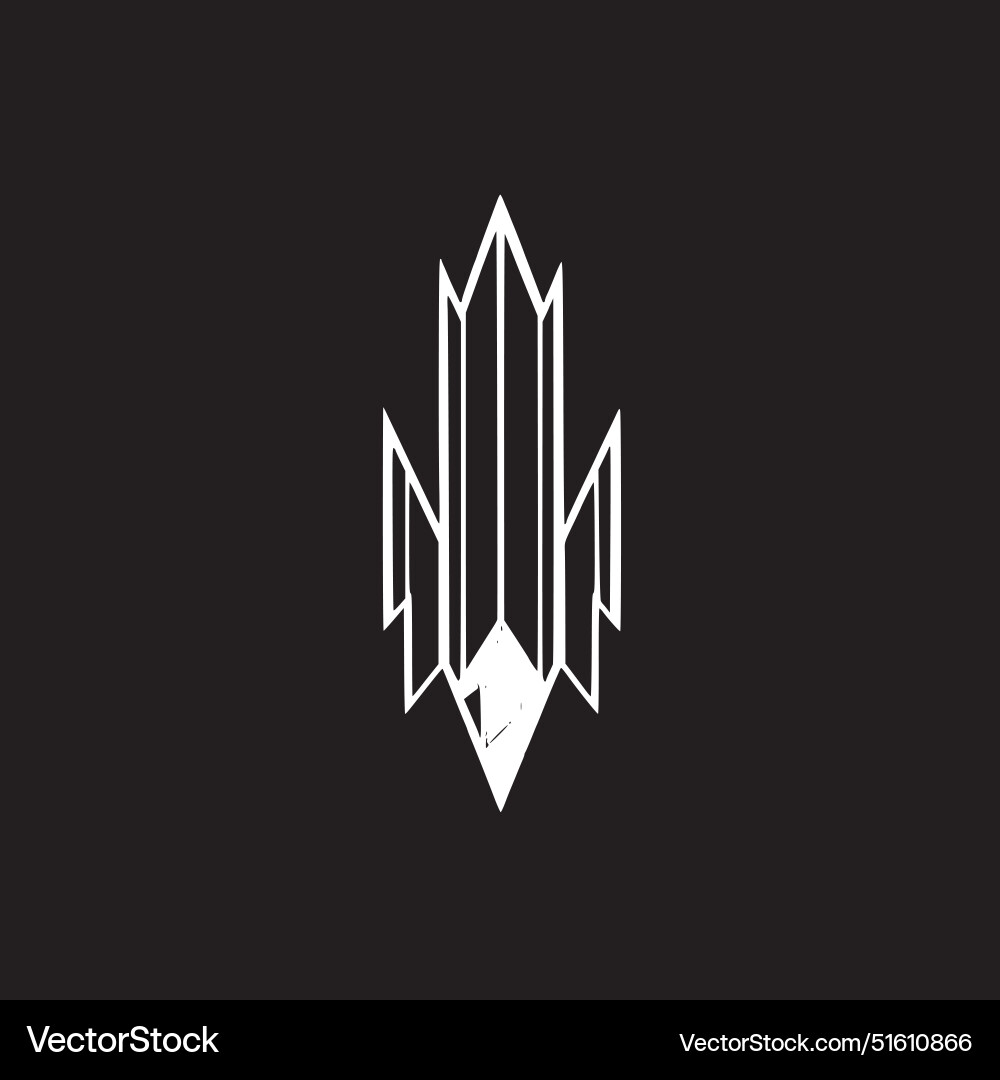 Crystal - minimalist and flat logo Royalty Free Vector Image