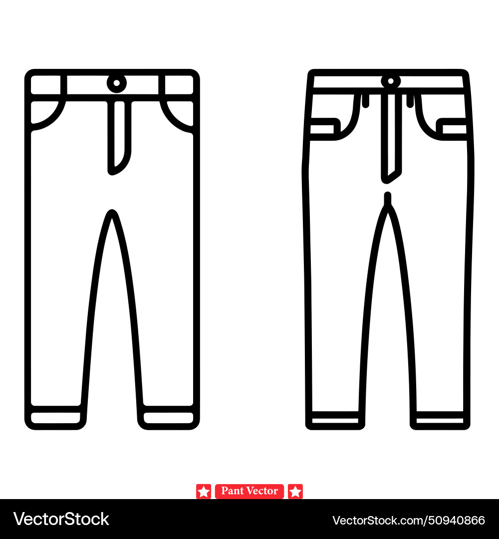 Fashion essentials pant set for designing stylish Vector Image
