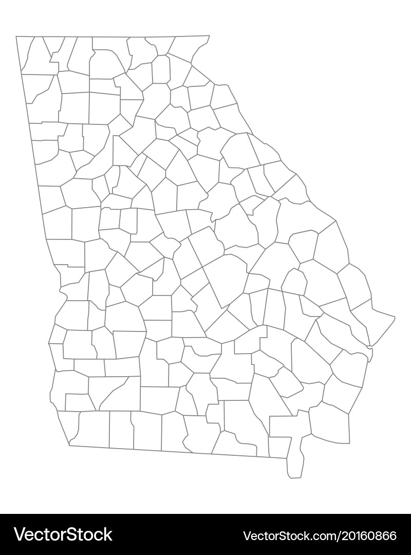 Map of georgia Royalty Free Vector Image - VectorStock