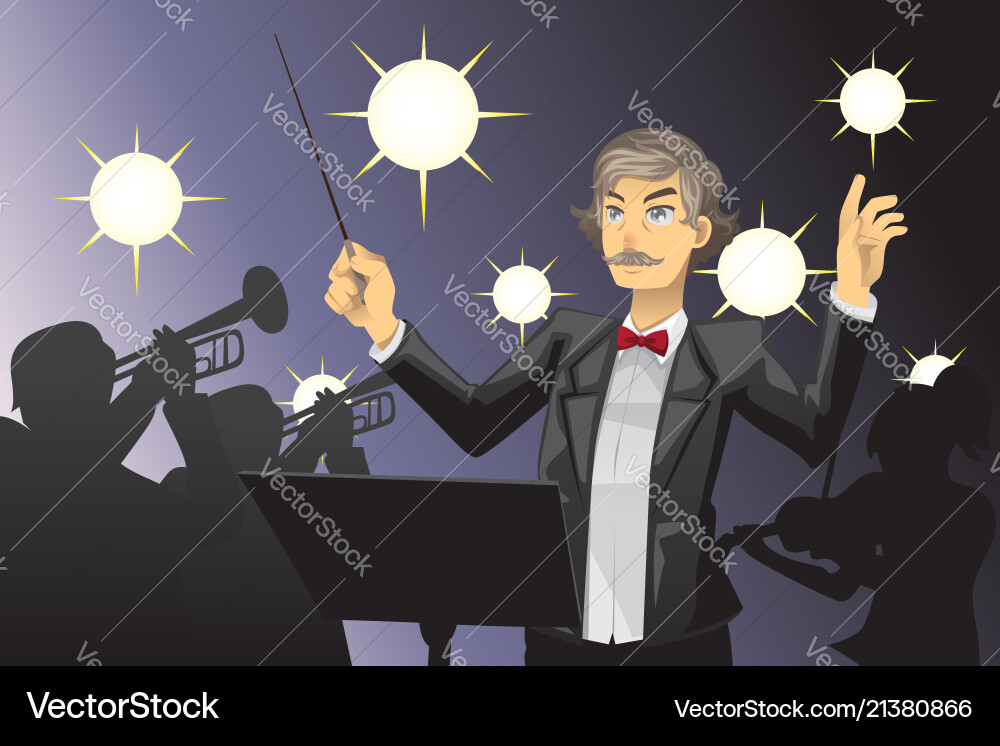 Orchestra conductor Royalty Free Vector Image - VectorStock