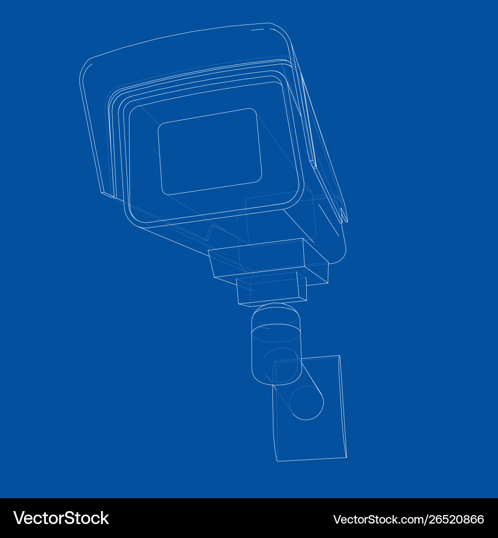 Outline cctv camera security Royalty Free Vector Image
