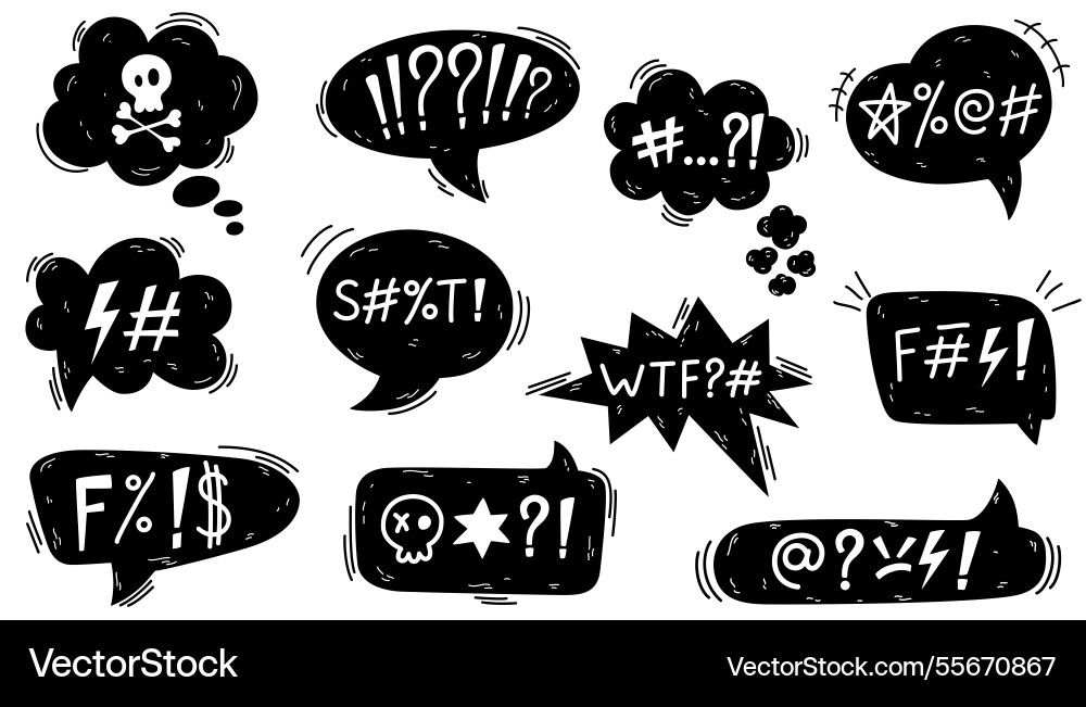 2750 bubble swear Royalty Free Vector Image - VectorStock