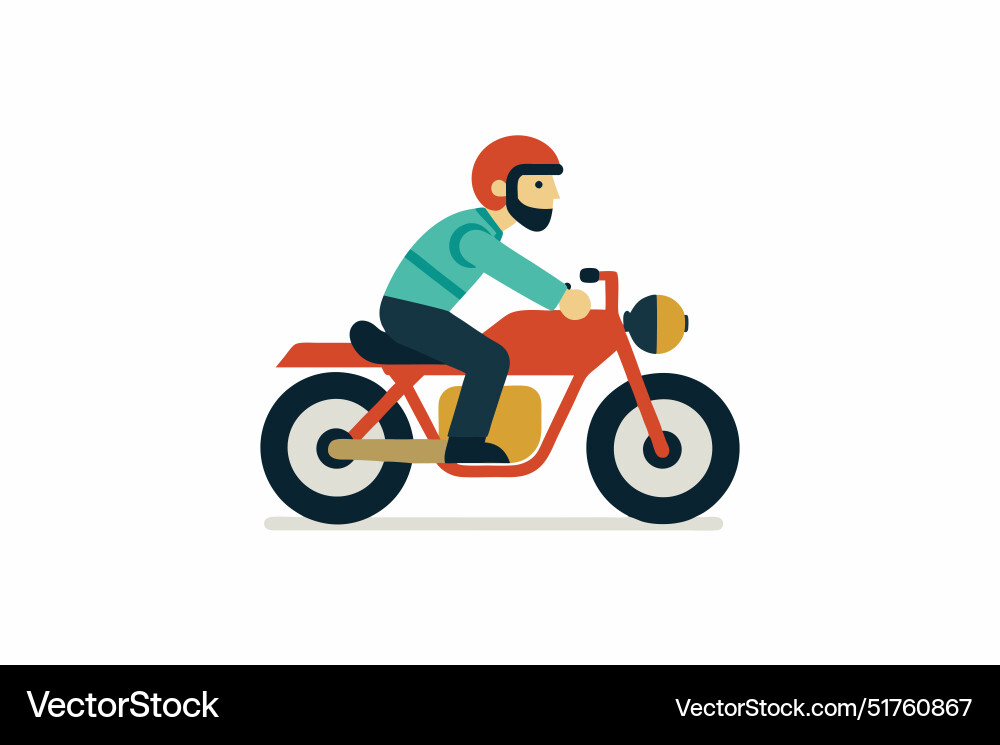 A man riding motorcycle image art Royalty Free Vector Image
