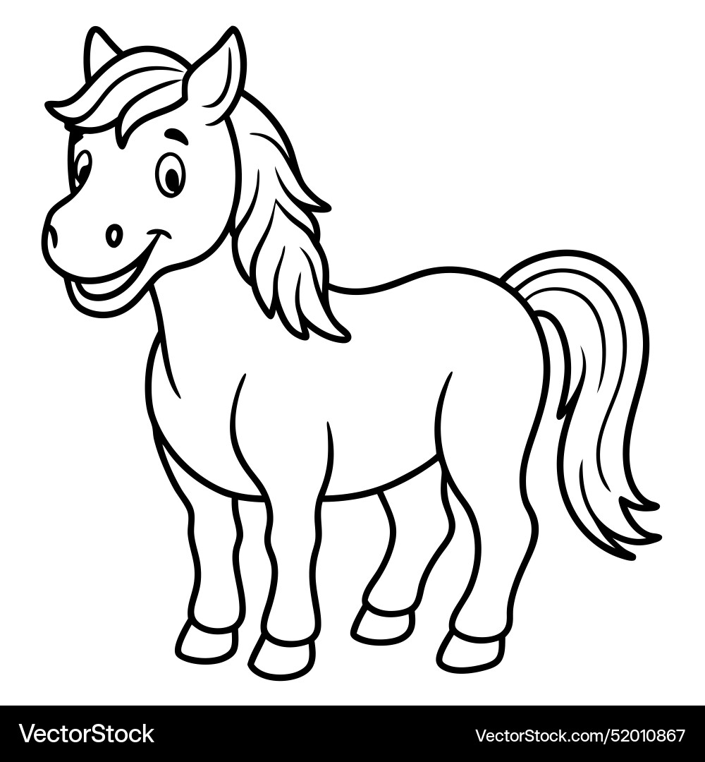 Exmoor pony horse smiles icon Royalty Free Vector Image