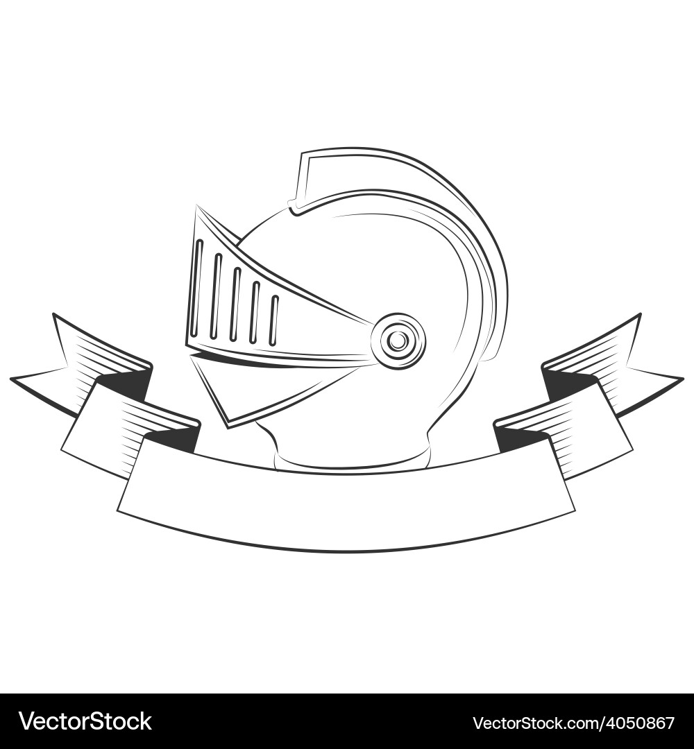 Knight helmet Royalty Free Vector Image - VectorStock