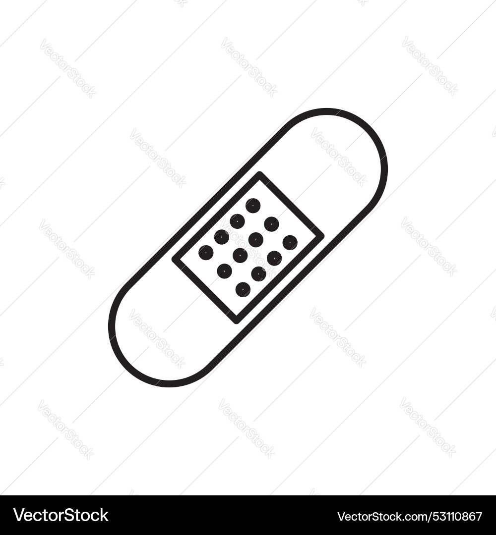Medical patch icon Royalty Free Vector Image - VectorStock