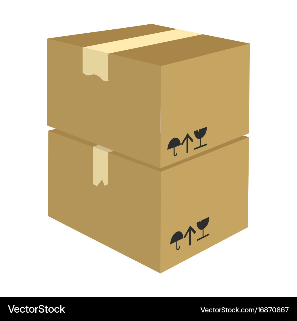 Packaged boxes with goods logistics delivery Vector Image