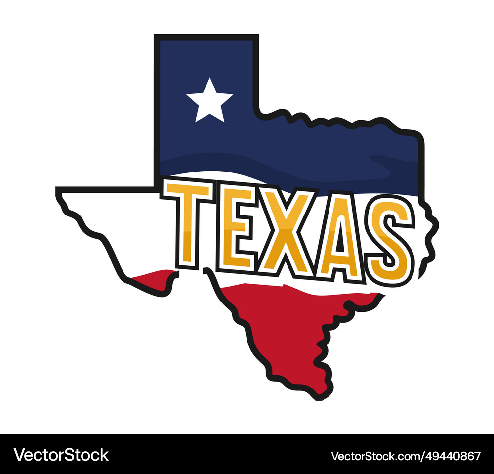 Texas the lone star state Royalty Free Vector Image