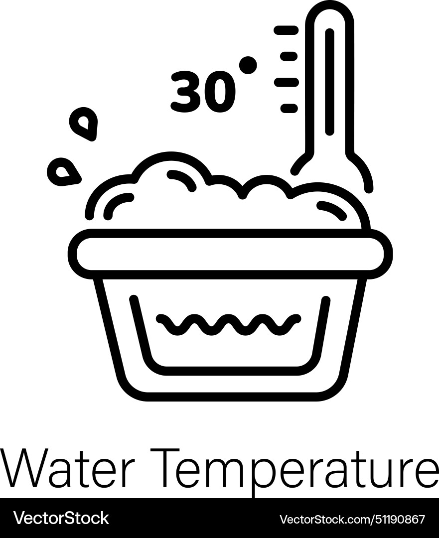 Water temperature Royalty Free Vector Image - VectorStock
