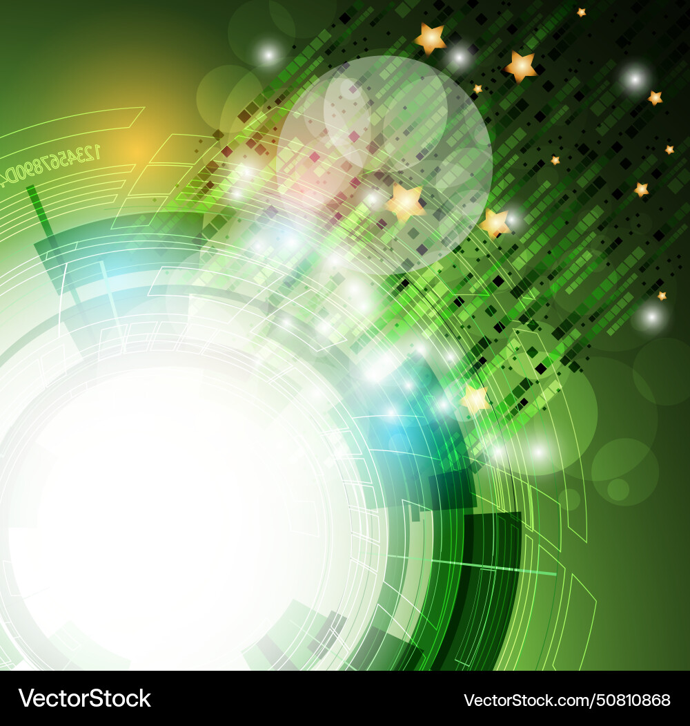 Abstract round ecology futuristic computer Vector Image