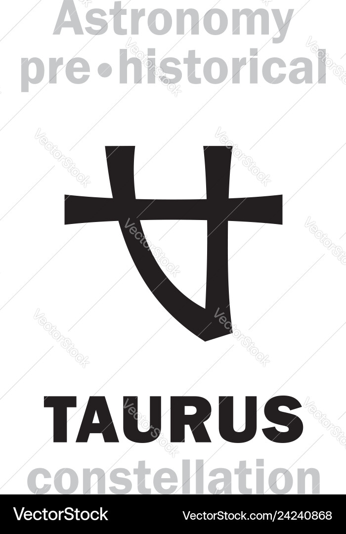 Astrology taurus ancient pre-historical Royalty Free Vector