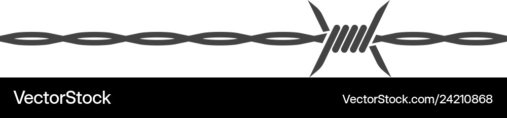 Barbed Wire Fence Royalty Free Vector Image - VectorStock