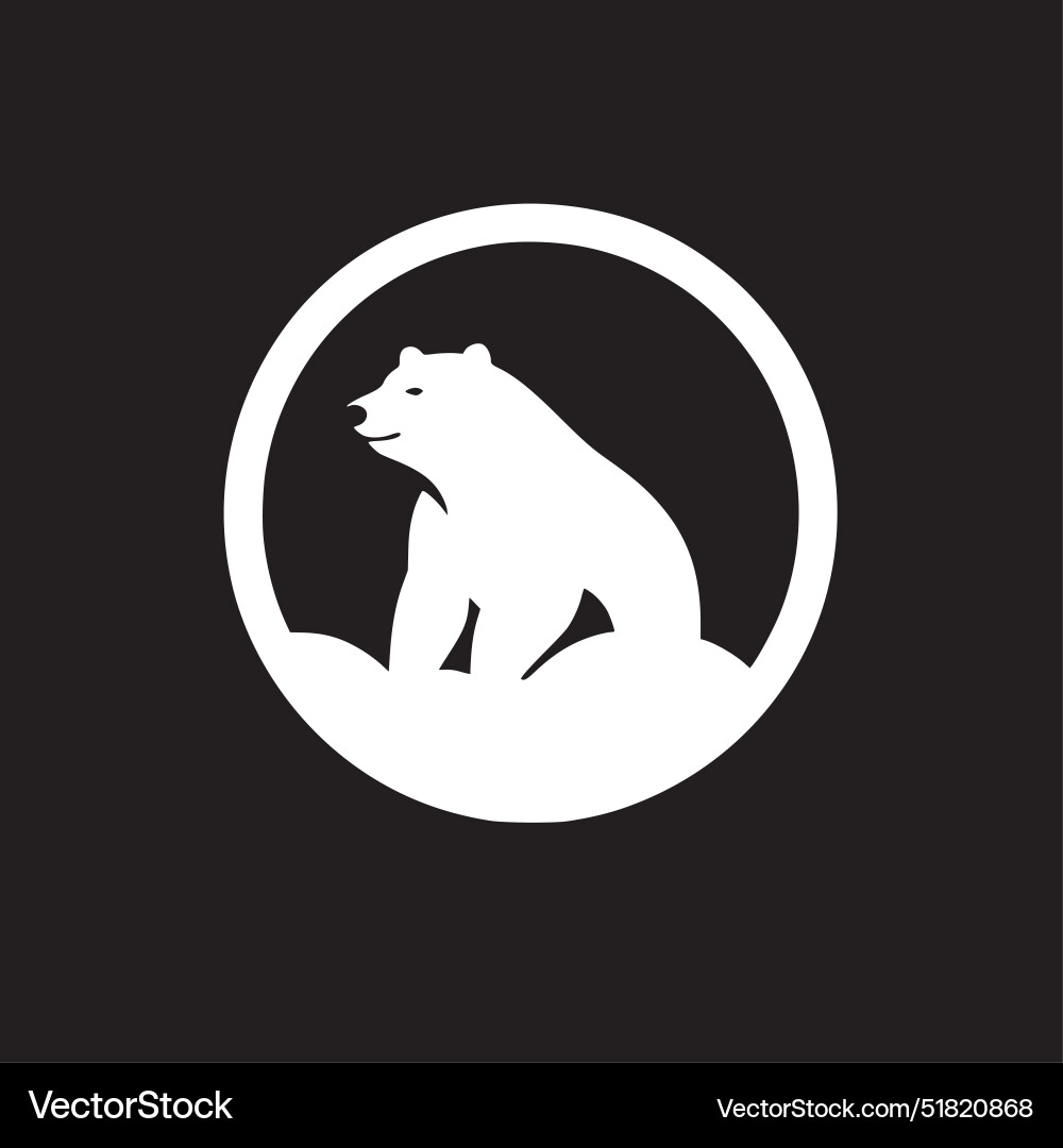 Bear - minimalist and simple silhouette Royalty Free Vector